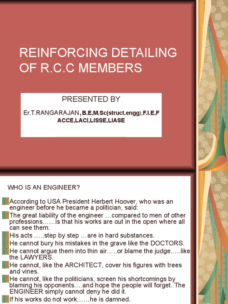 Reinforcing Detailing of RCC Members | PDF | Beam (Structure) | Column