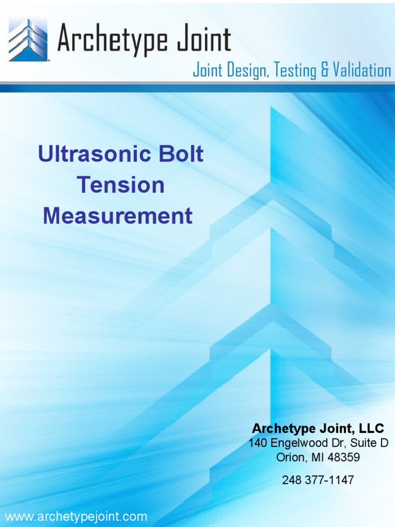 Ultrasonic Bolt Tension Measurement | PDF | Screw | Mechanical Engineering