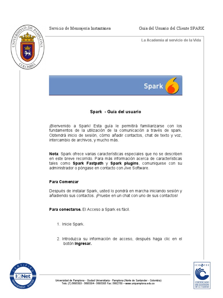 Spark User Guide | PDF | Chat en linea | Point and Click