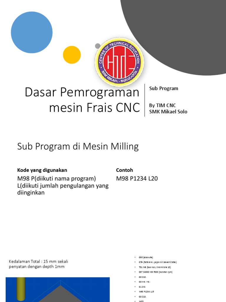 Membuat Subprogram MIlling CNC | PDF