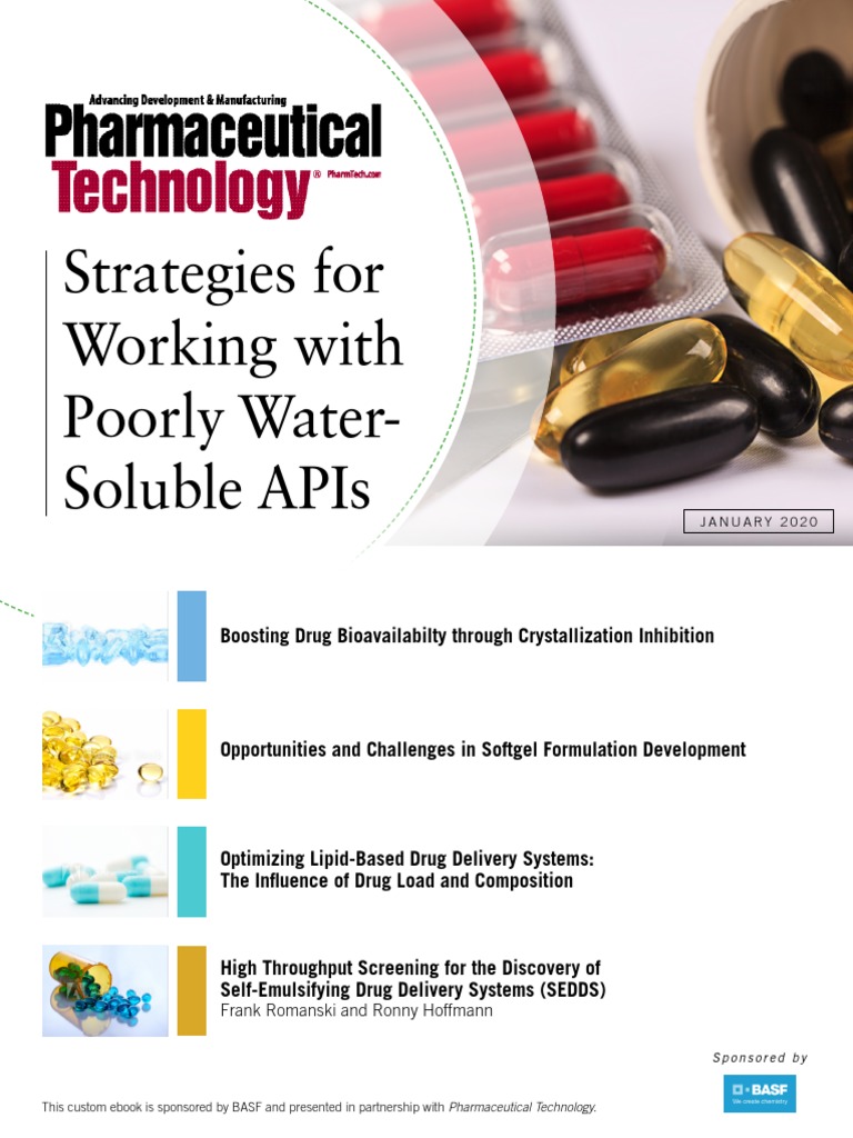 Strategies For Working With Poorly Water Soluble APIs PDF | PDF ...