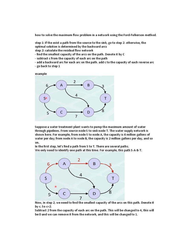 How To Solve The Maximum Flow Problem in A Network Using Ford Method | Download Free PDF ...