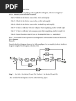 Block Reduction Rules (Control Systems) | PDF