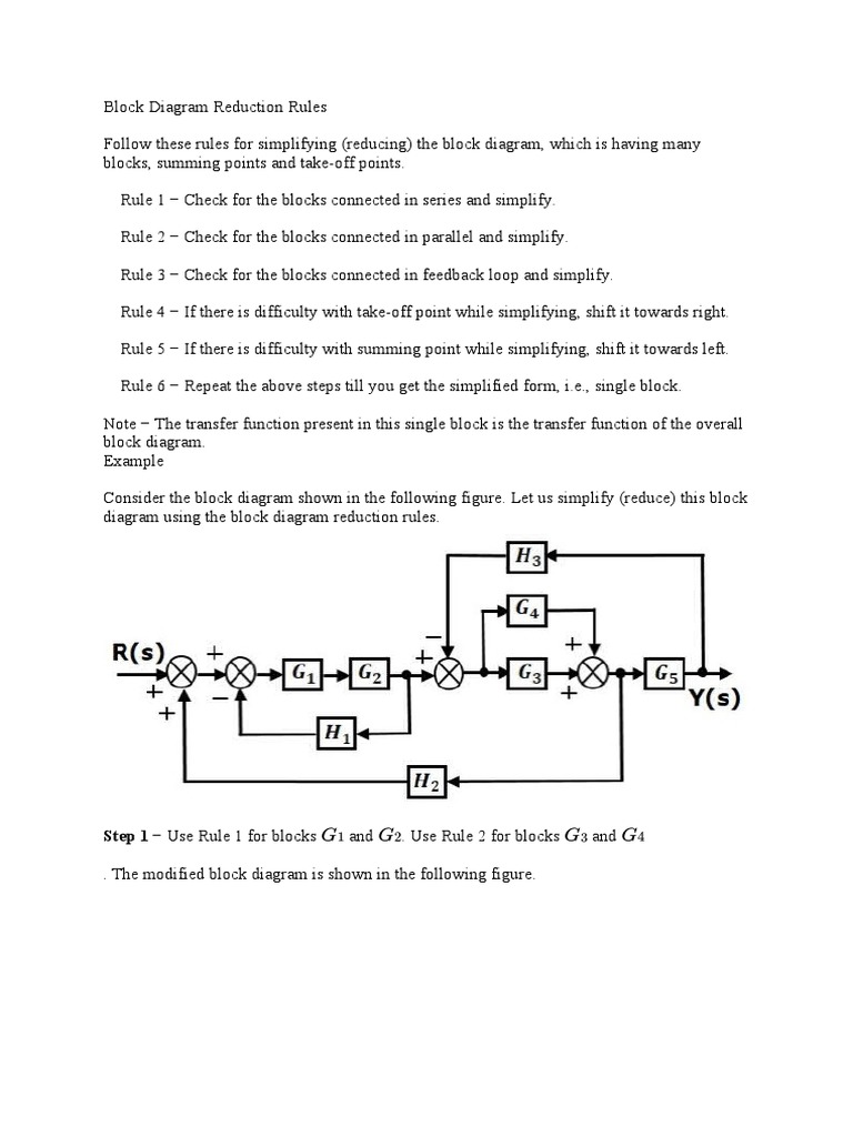 Block Diagram Reduction Rules | PDF | Technology & Engineering