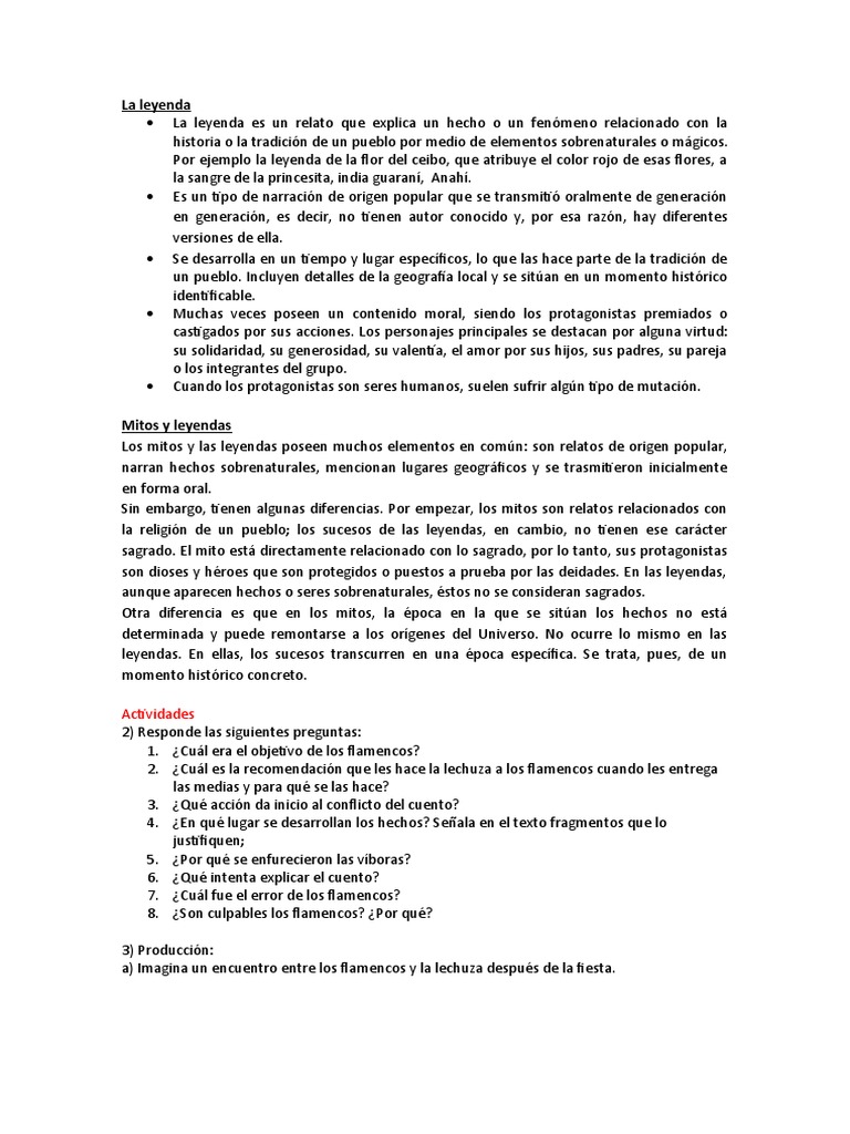 Qué Es La Leyenda | PDF | Leyendas | Religión y creencia