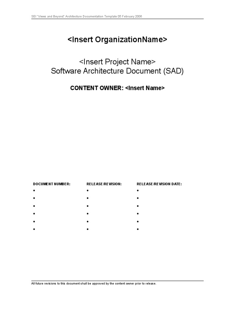 Software Architecture Document (SAD) | PDF | System | Software Architecture