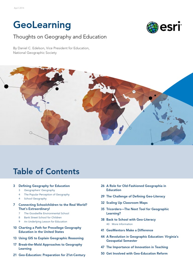 Geolearning: Thoughts On Geography and Education | PDF | Geography ...