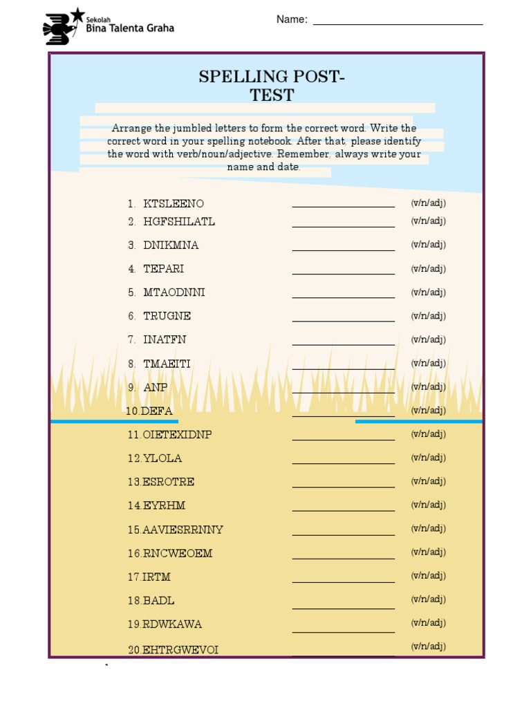 Jumbled Words | PDF | Foreign Language Studies