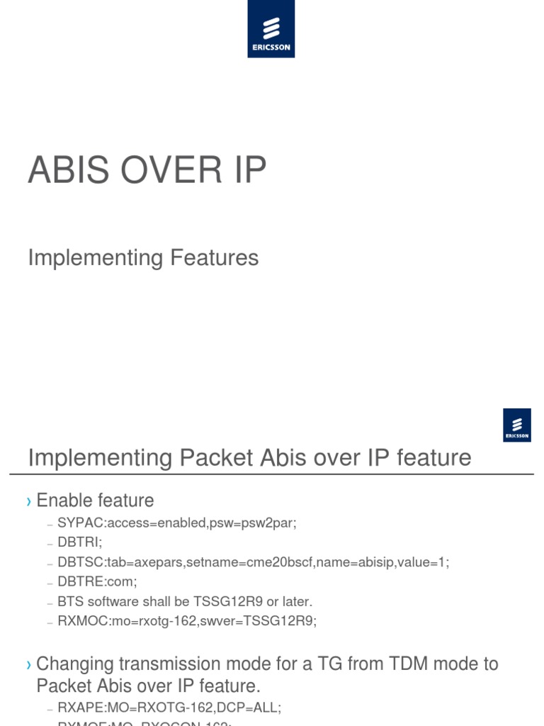 ABIS OVER IP Implementing Features PDF | PDF | Ip Address | Network ...