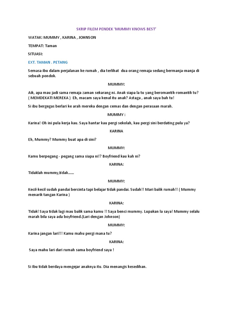 Skrip Filem Pendek | PDF