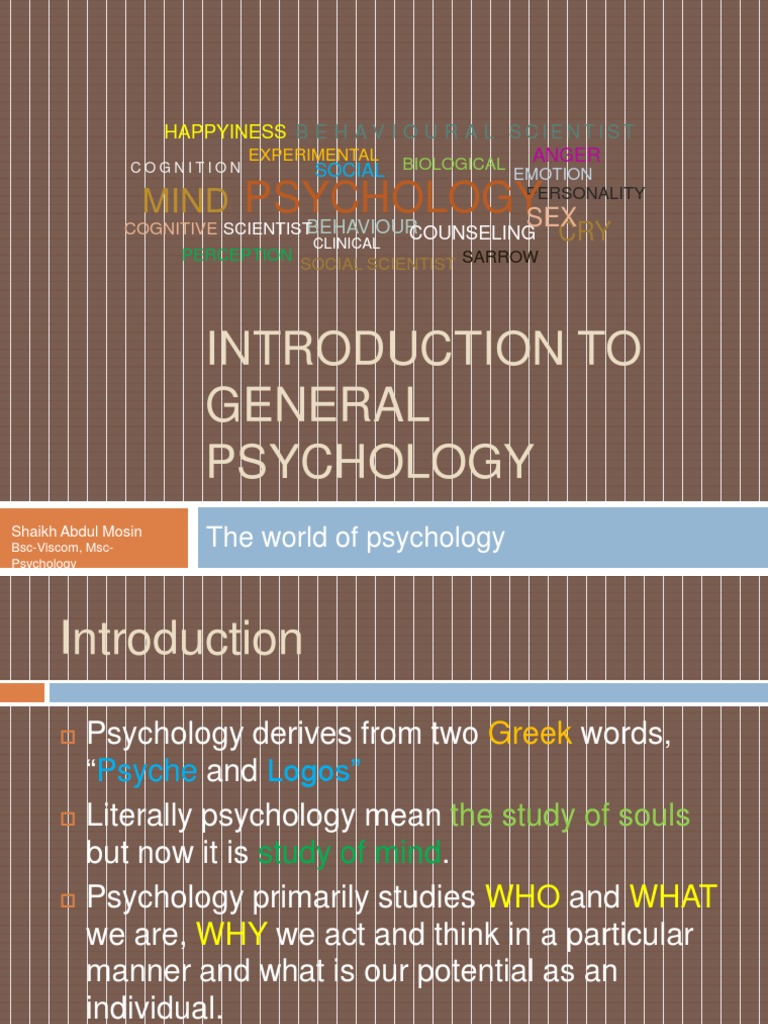 Psychology: Introduction To General Psychology | PDF | Psychotherapy ...