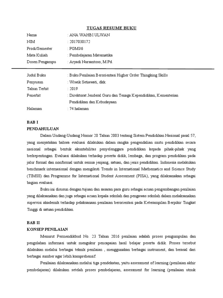 Tugas Resume Matematika | PDF | Karier & Perkembangan