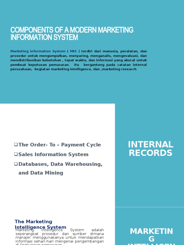 Components of A Modern Marketing Information System | PDF