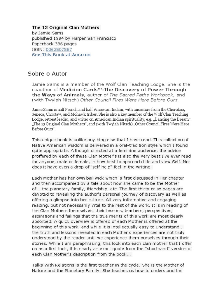 The 13 Original Clan Mothers | PDF | Native Americans In The United ...