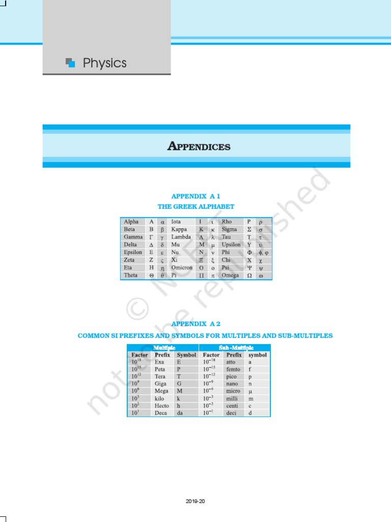 Greek Alphabet and Physics Constants | PDF