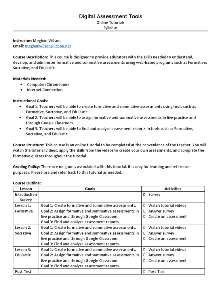 Digital Assessment Tools for Educators | PDF | Educational Assessment ...