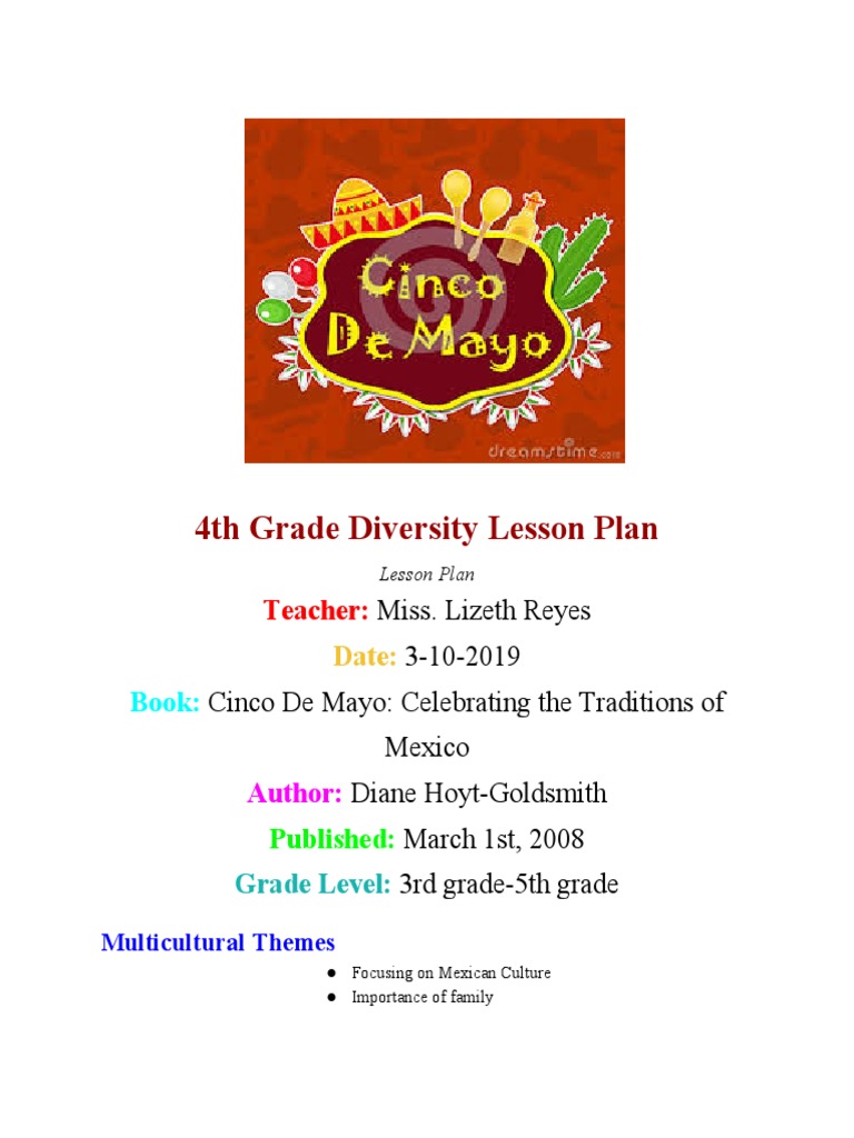 4th Grade Diversity Lesson Plan: Teacher | PDF | Learning
