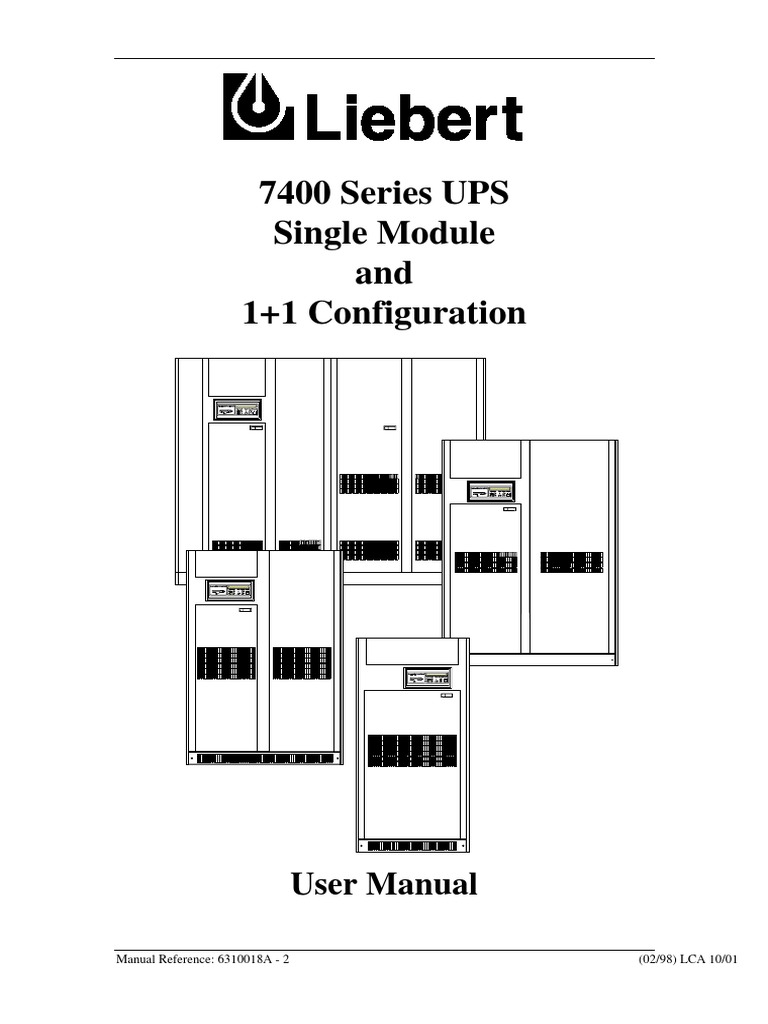 Liebert 7400 Series UPS - User Manual | PDF | Rectifier | Power Inverter