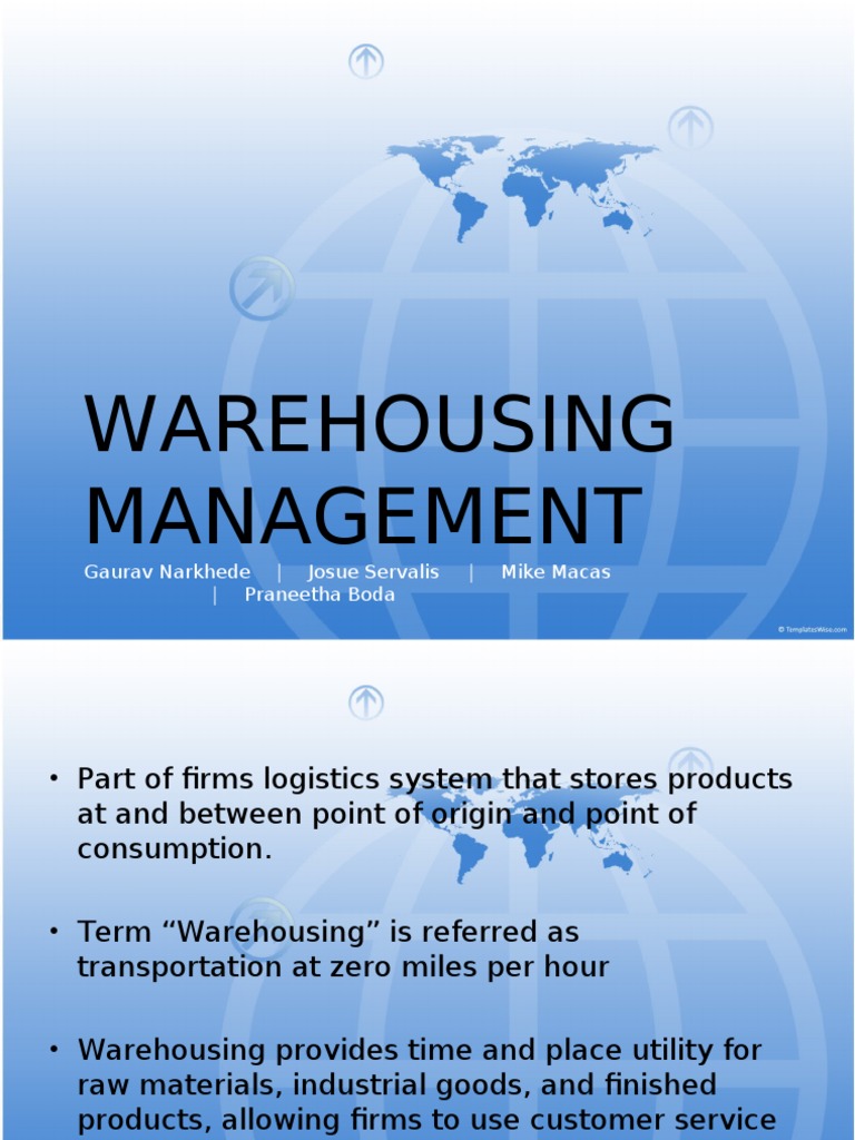 Warehousing Management Final | PDF | Warehouse | Inventory