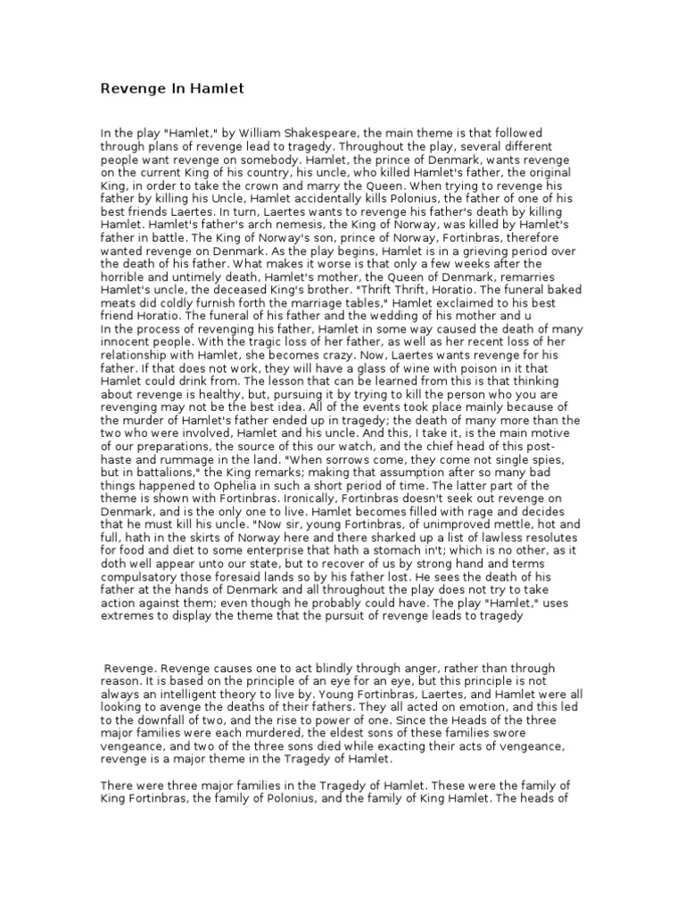 Revenge and Madness in Hamlet | PDF | Hamlet