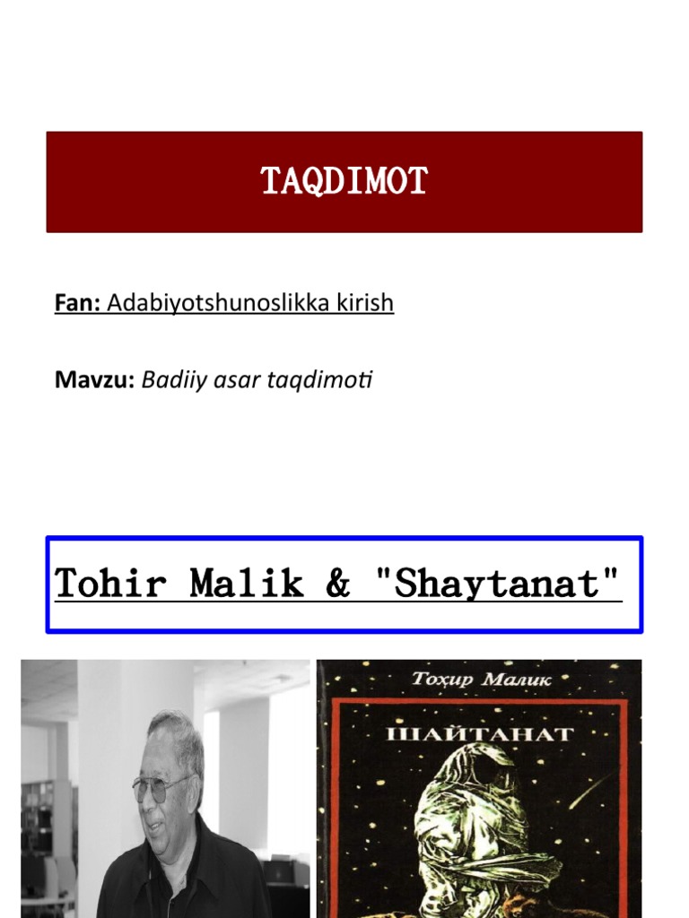 Shaytanat Taqdimot | PDF