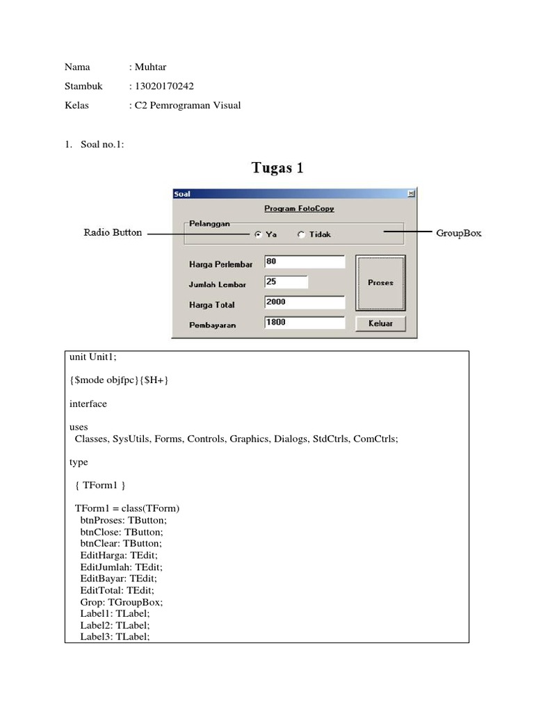 Tutorial Menggunakan Lazarus Untuk Buat Aplikasi Visual | PDF | Komputasi dan Teknologi Informasi