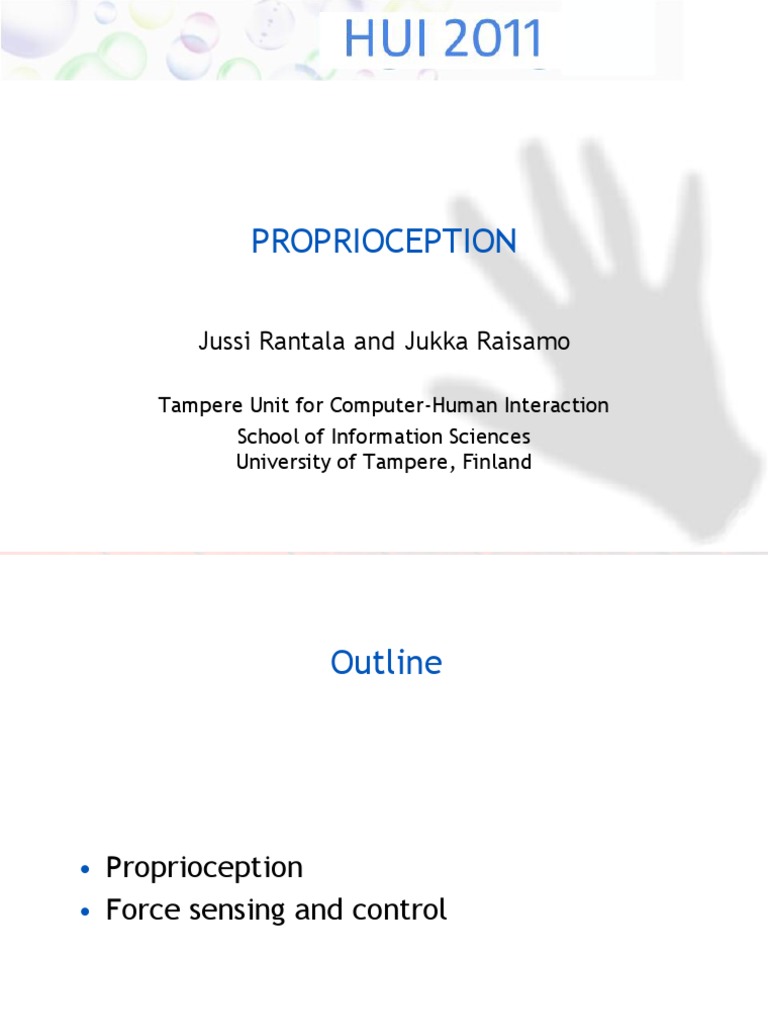 Proprioception | PDF | Neuropsychology | Nervous System