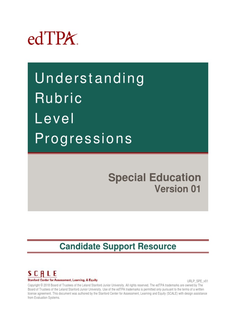 Understanding Rubric Level Progressions SPED | PDF | Individualized ...