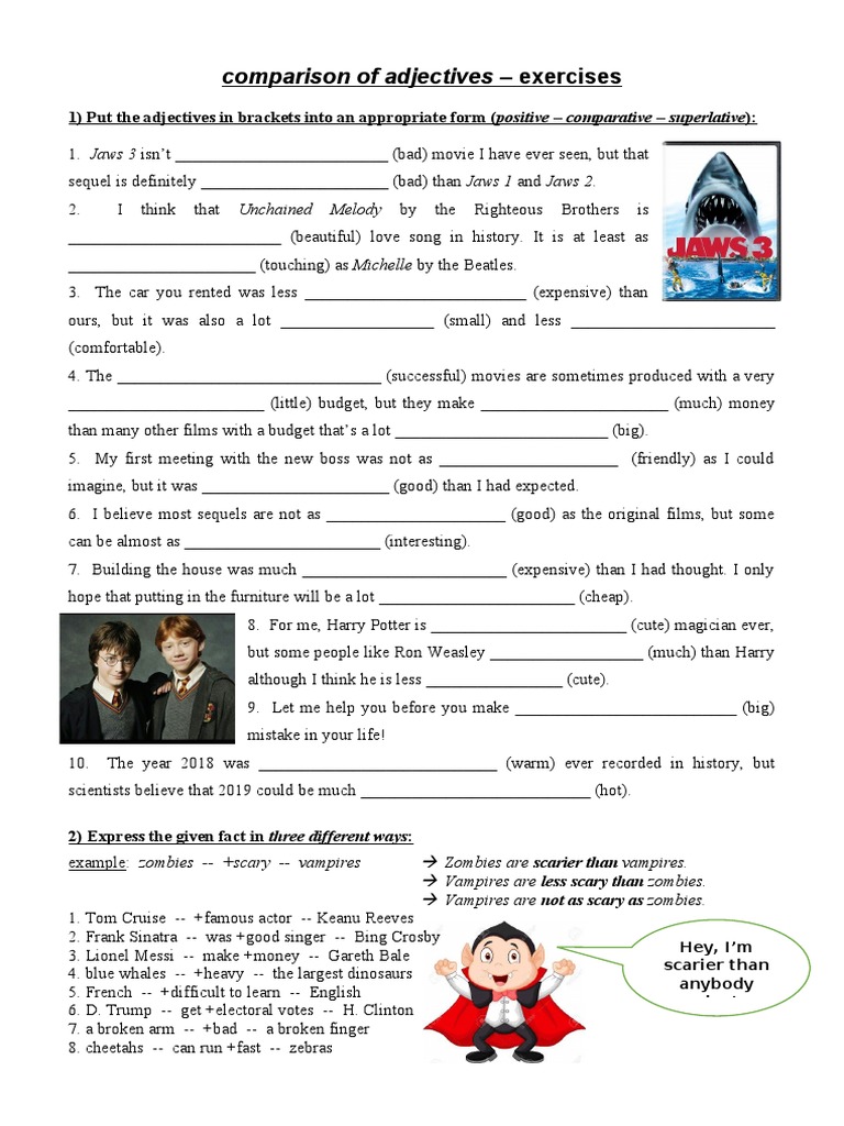 Comparison of Adjectives 1 | PDF