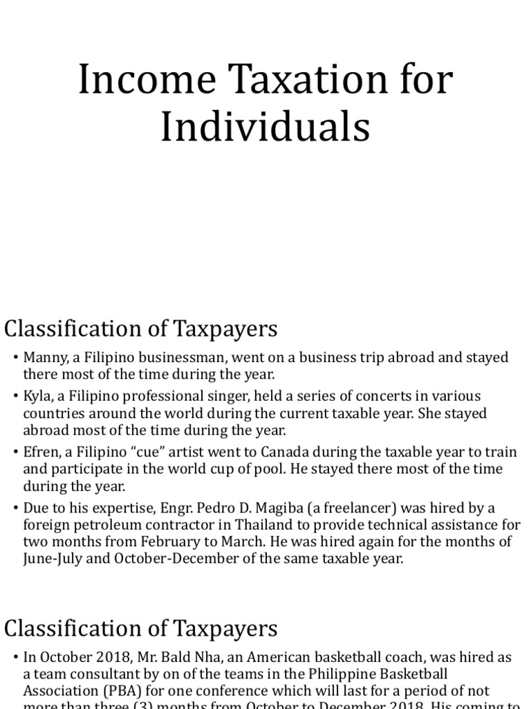 03 Income Taxation For Individuals Sample Problems | PDF | Income Tax ...