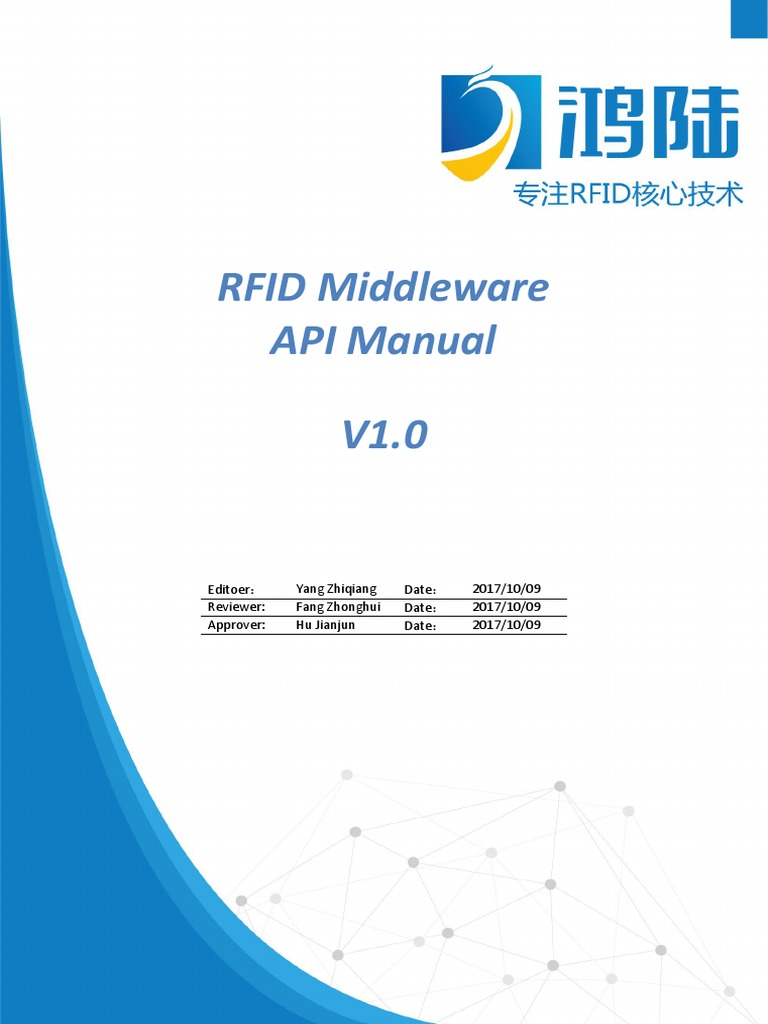 RFID Middleware API Manual | Download Free PDF | Application Programming Interface | Parameter ...
