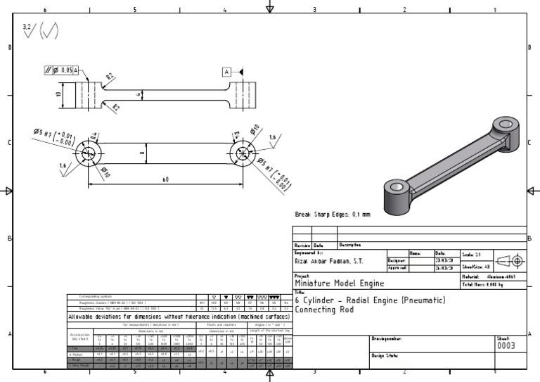 Miniature Model Engine 6 Cylinder - Radial Engine (Pneumatic ...
