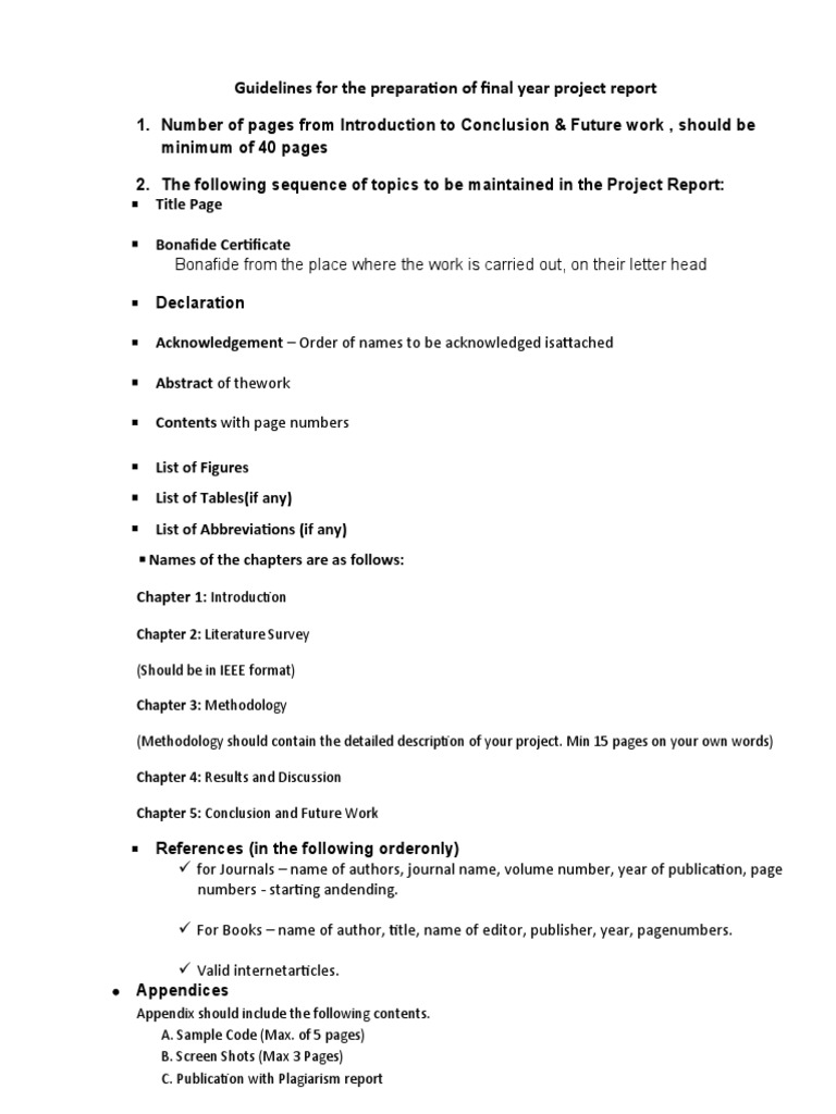 Final Year Project Report Guidelines | PDF | Doctor Of Philosophy ...