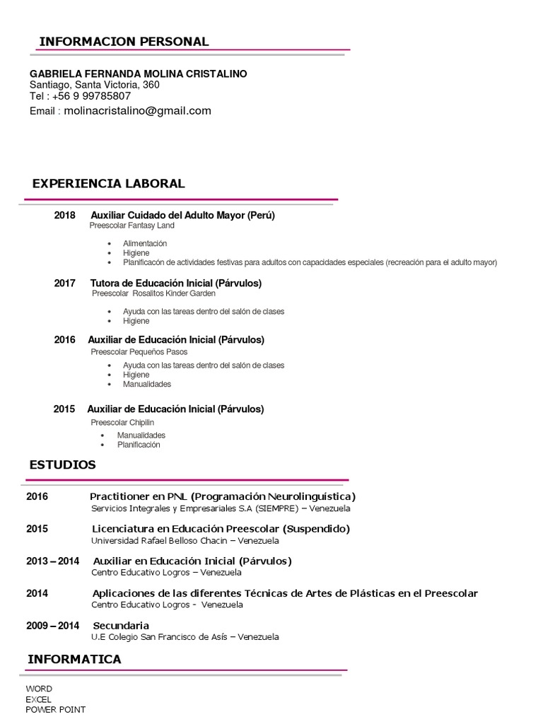 Cv. Asistente PDF | PDF