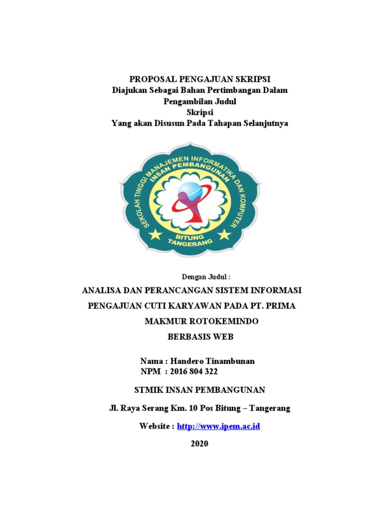 Proposal Skripsi | PDF