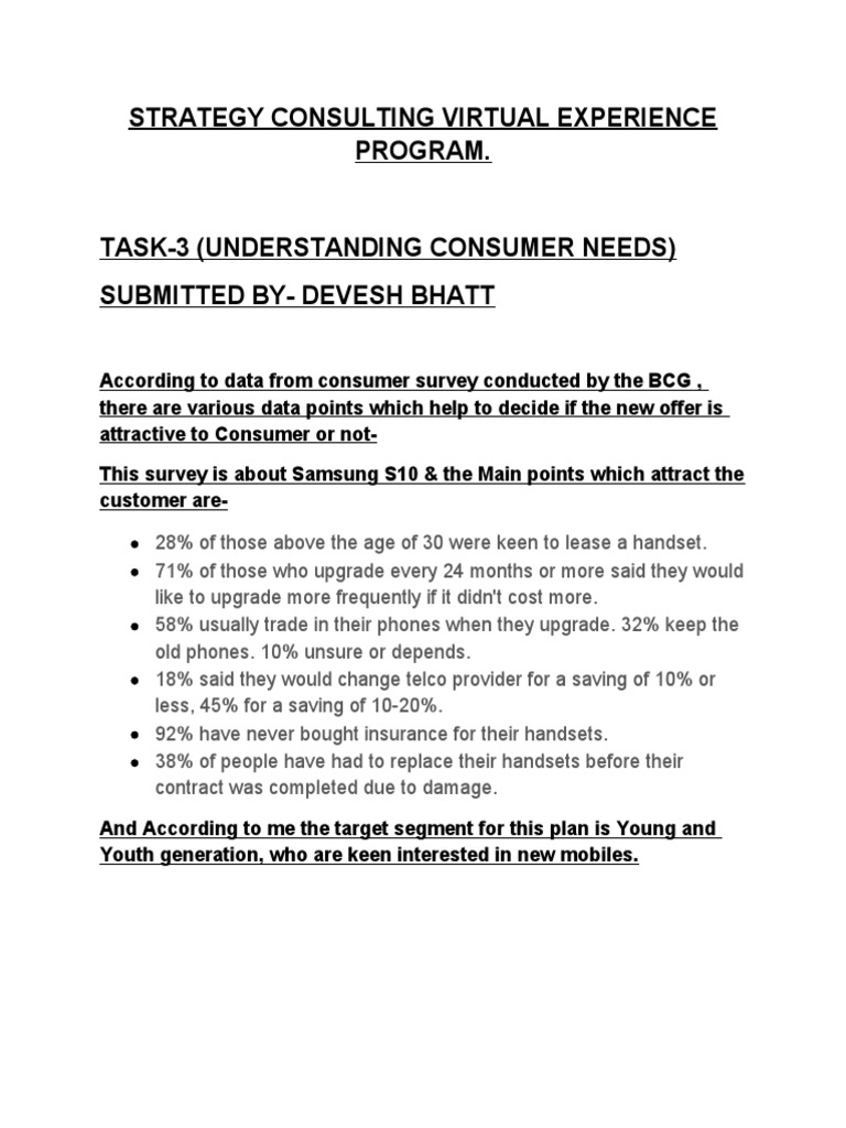 Strategy Consulting Virtual Experience Program | PDF