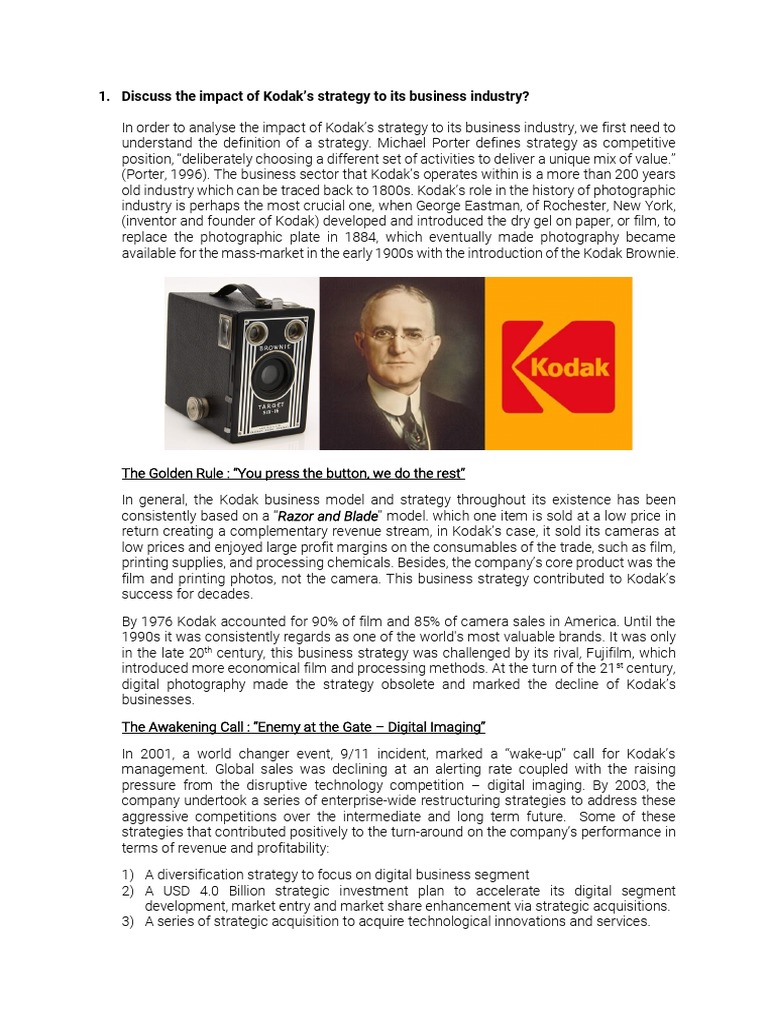 Discuss The Impact of Kodak | PDF | Strategic Management | Swot Analysis