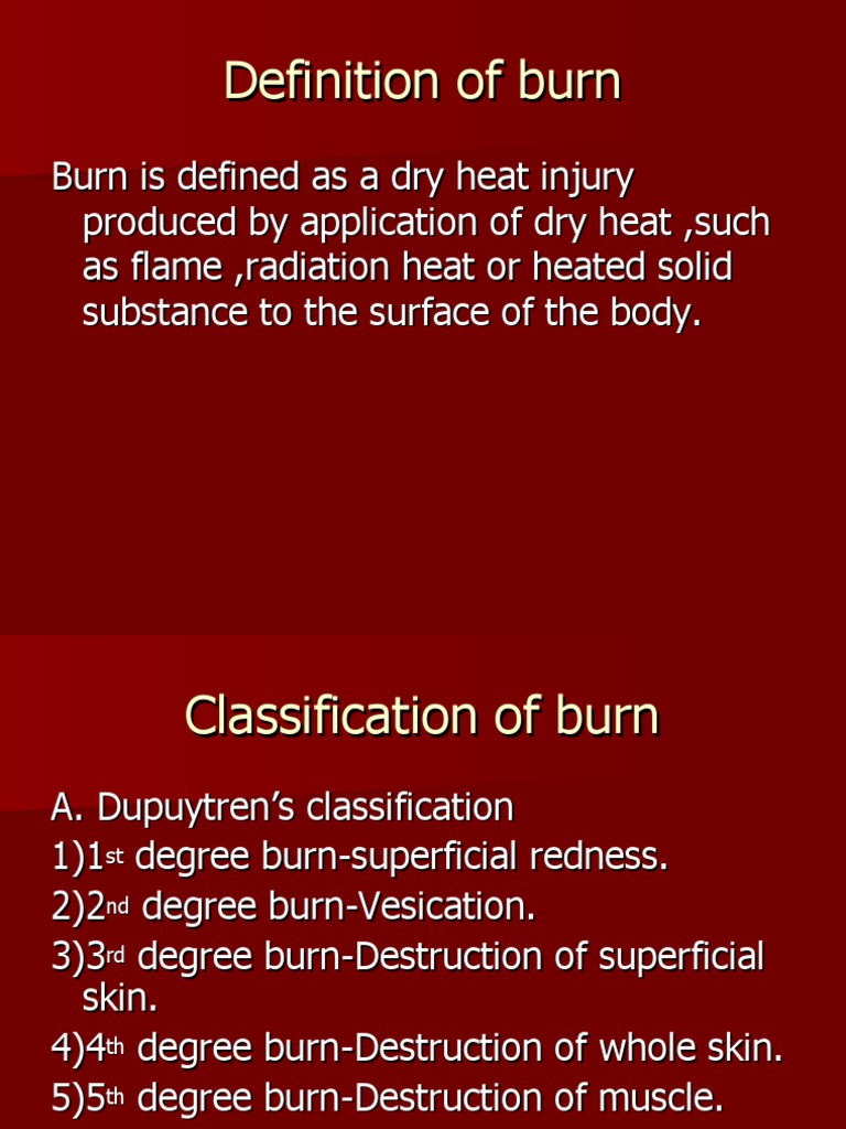 Classification and Causes of Burn Injuries | PDF | Burn | Hypothermia