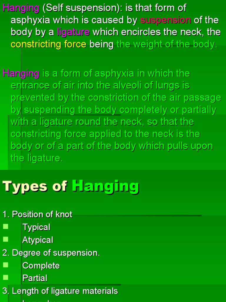 Constricting Force: Suspension | PDF | Hanging | Neck