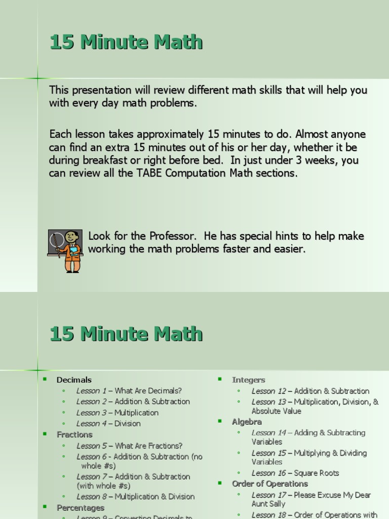 Everyday Math Skills in 15 Minutes | PDF | Division (Mathematics ...