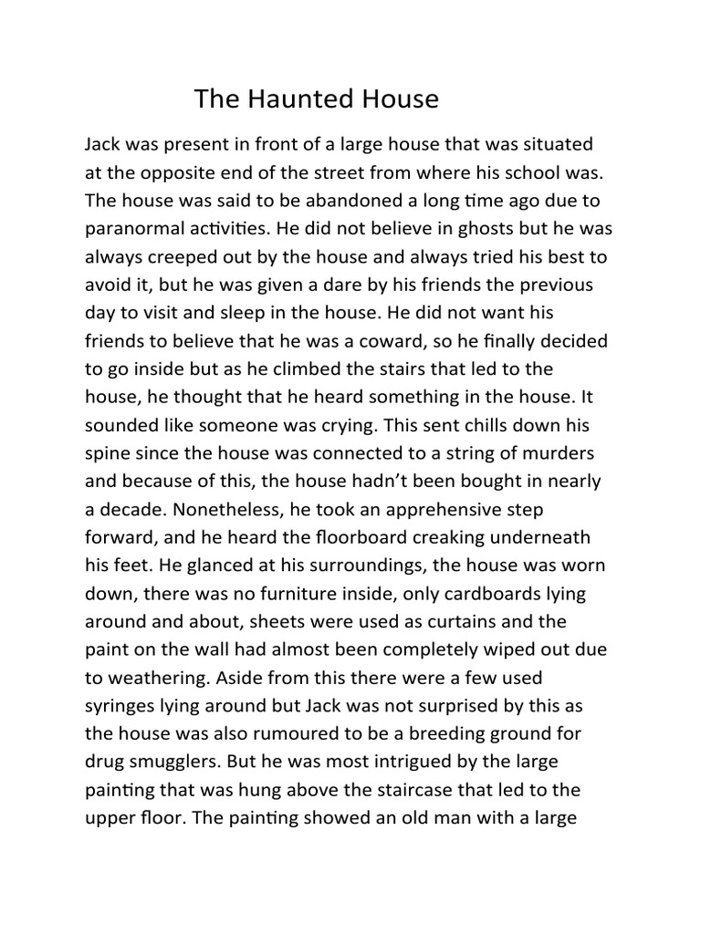 The Haunted House-English Homework | PDF