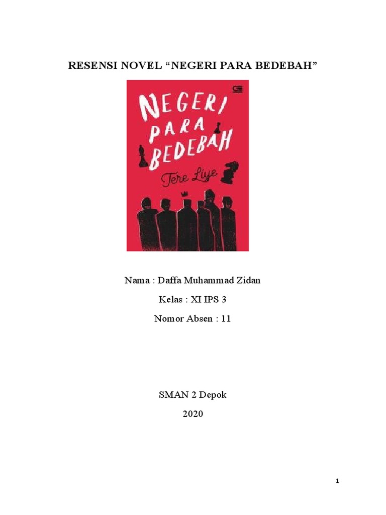 Resensi Novel "Negeri Para Bedebah" | PDF | Fiksi Umum