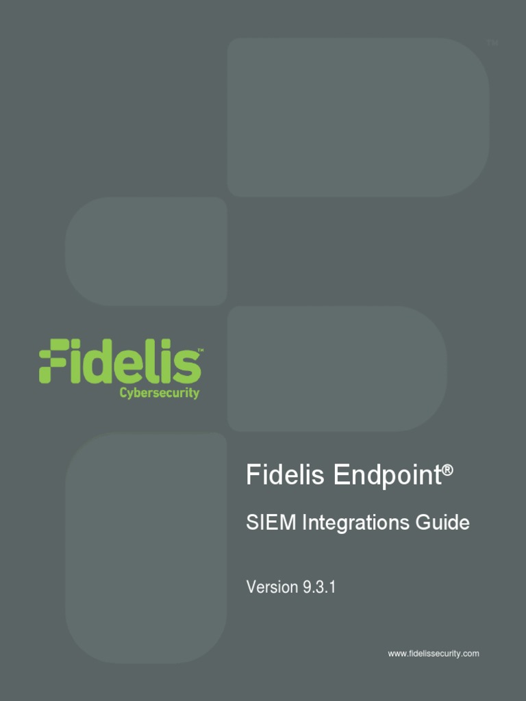 Fidelis Endpoint: SIEM Integrations Guide | PDF | Command Line ...