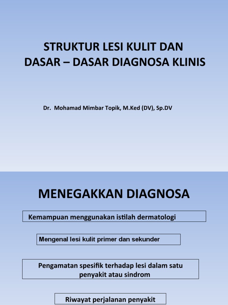 Struktur Lesi Kulit | PDF | Griya & Taman | Kesehatan Holistik