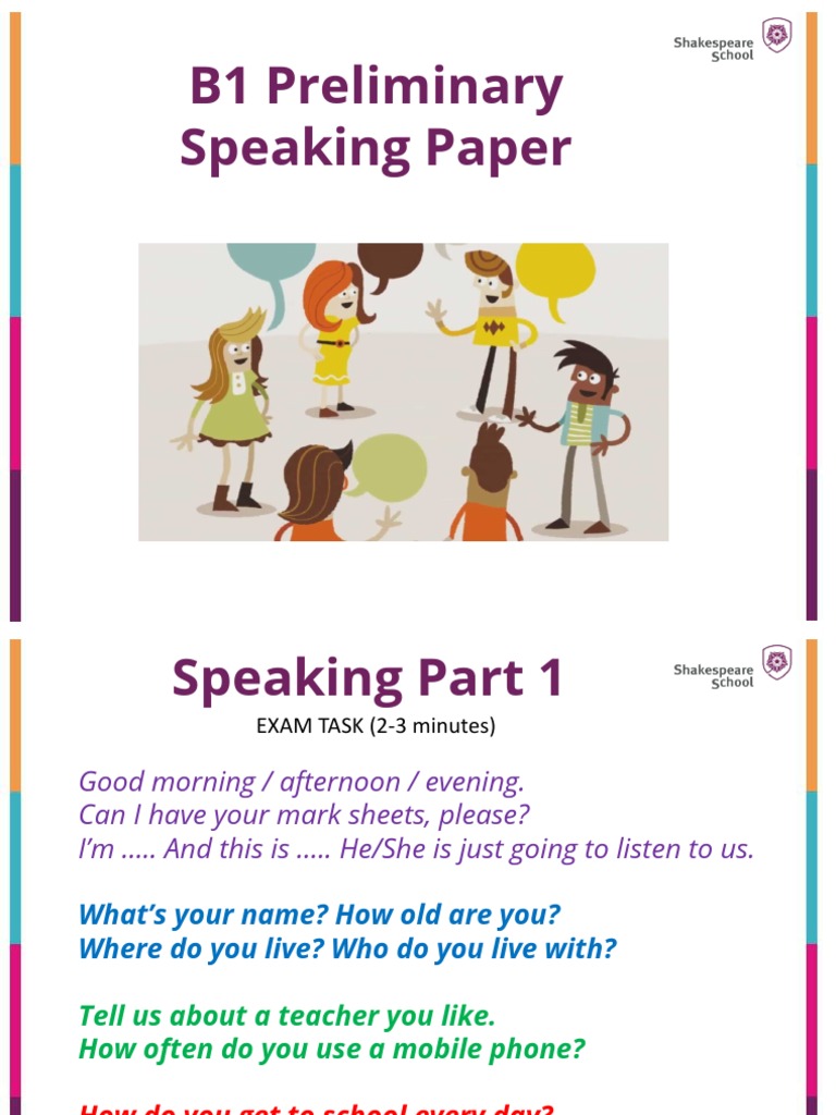 Complete Speaking TEST 1 | PDF