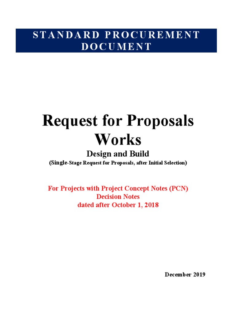 Requestfor Proposal Works Design Build Single Stage | Download Free PDF ...