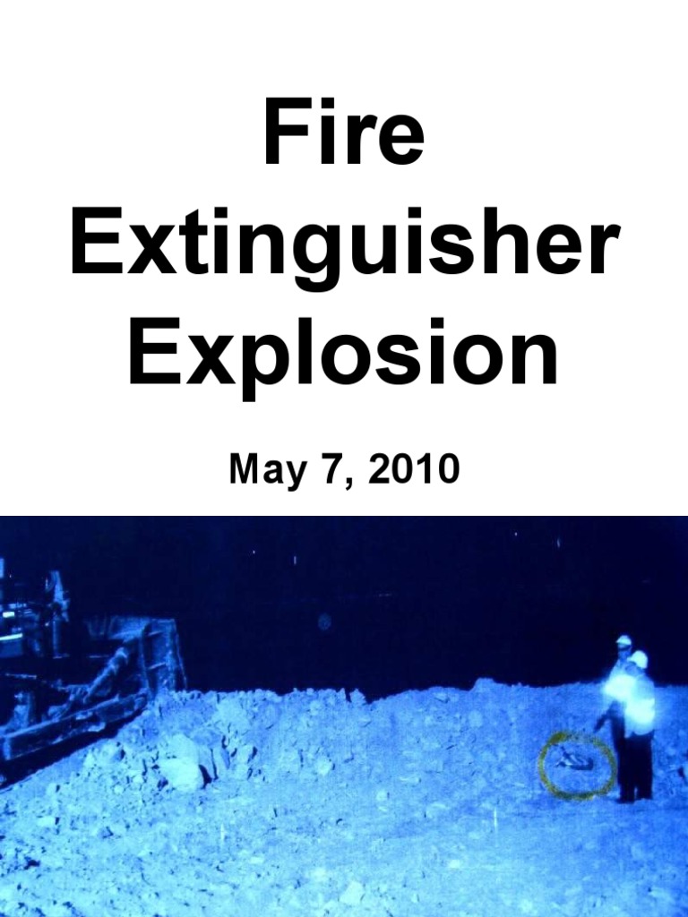 Fire Extinguisher Explosion | PDF