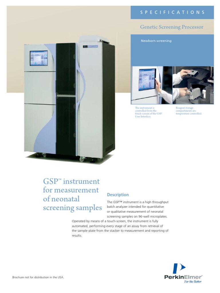 GSP Instrument For Measurement of Neonatal Screening Samples | PDF ...