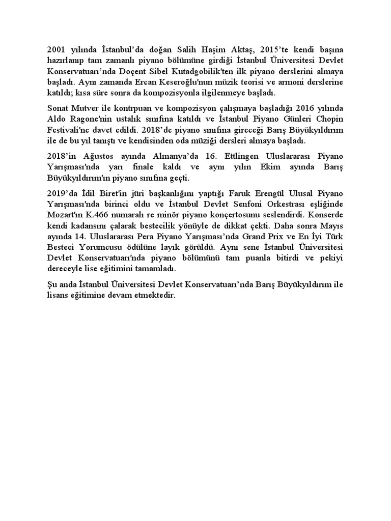 CV Turkish | PDF