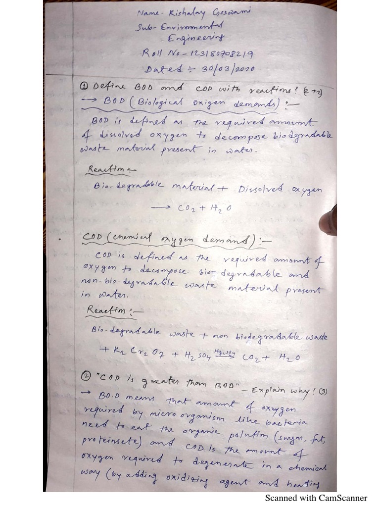 Environmental Engineering Assignment 3 | PDF